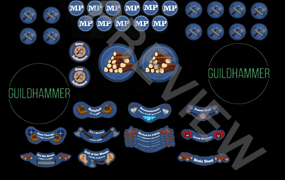 Guildhammer Lumberjack Tokens – Guild Ball Bench